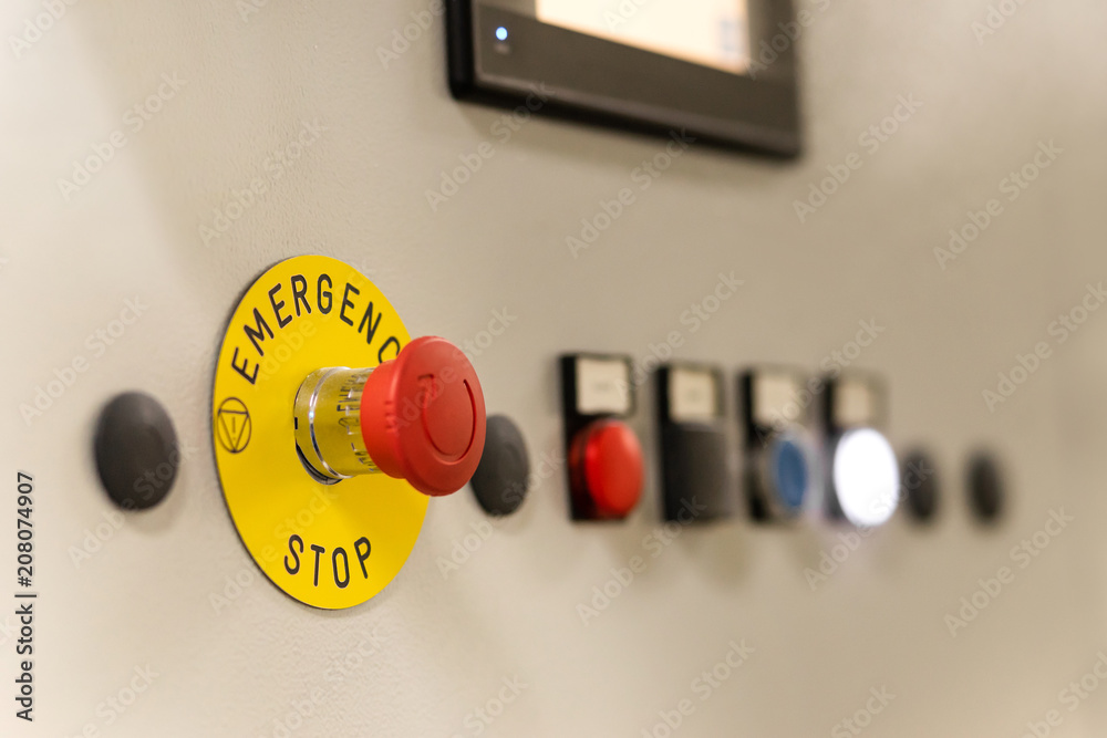 Emergency Stop Button Stock Photo | Adobe Stock