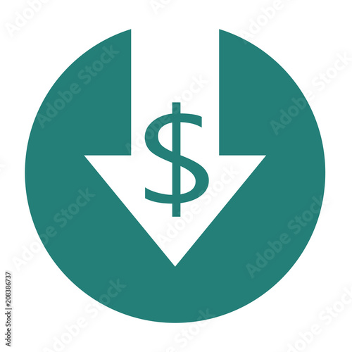 Cost reduction icon Stock Vector | Adobe Stock