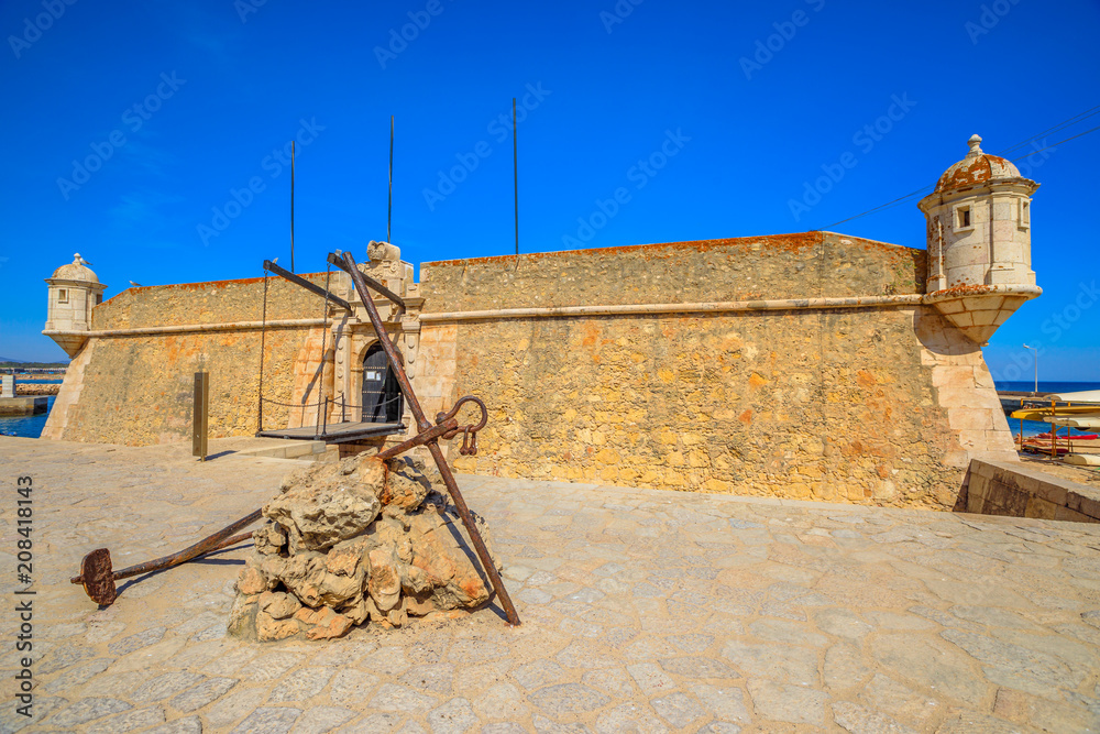 Facade of Fort of Ponta da Bandeira, a military architecture from 17th ...