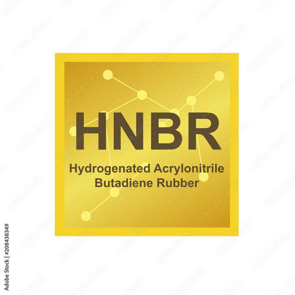 Vector symbol of Hydrogenated Acrylonitrile Butadiene Rubber (HNBR ...