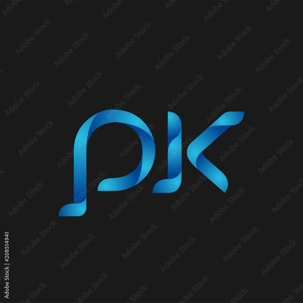 Initial Letter PK Logo Vector Design Stock Vector | Adobe Stock