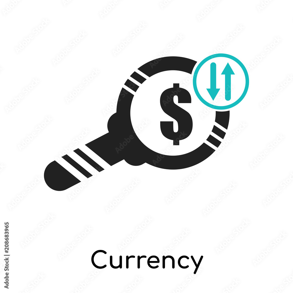 Currency Value icon vector sign and symbol isolated on white background ...