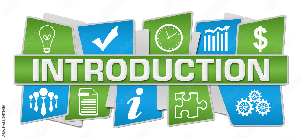 Introduction Blue Green Up Down Symbols Stock Illustration | Adobe Stock