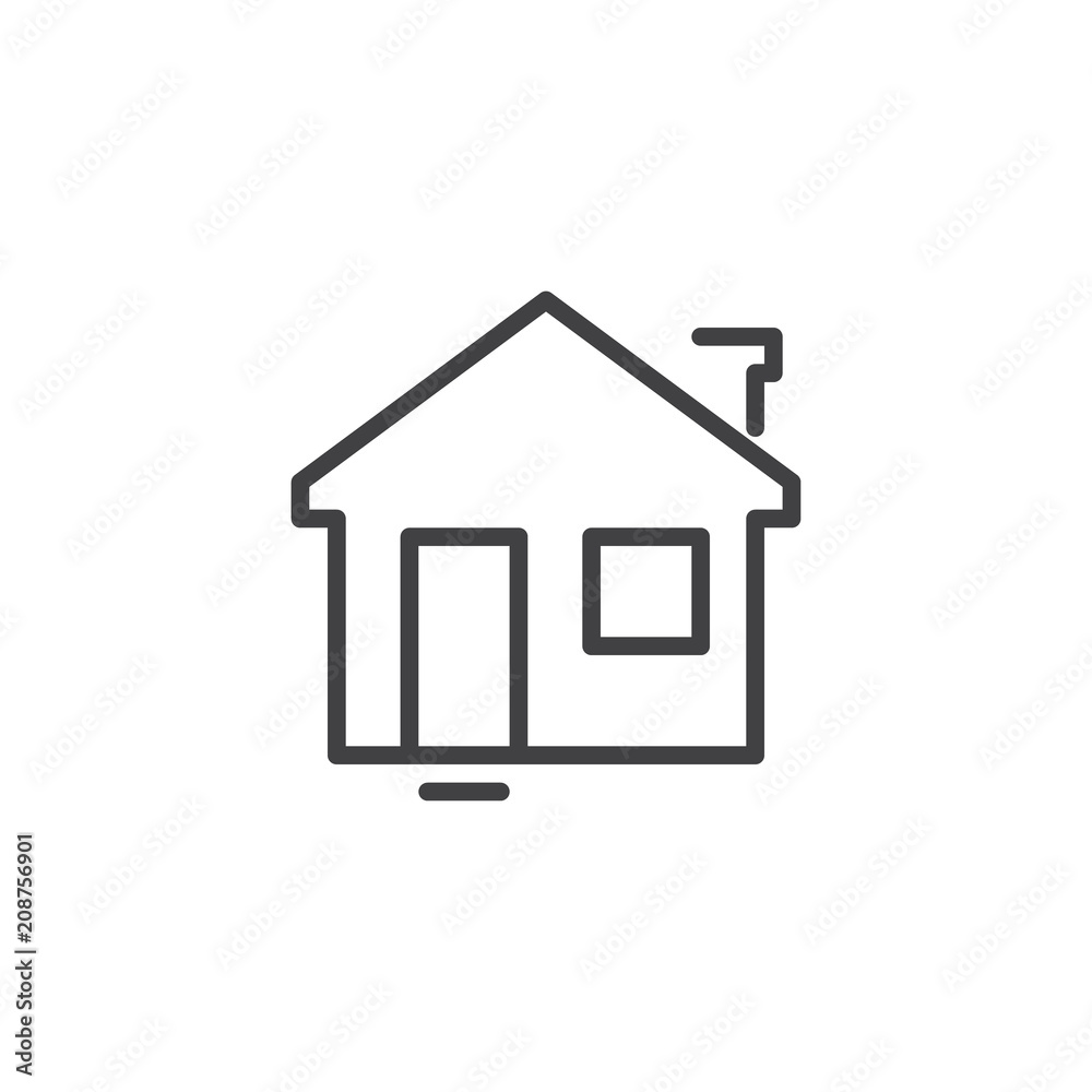 House outline icon. linear style sign for mobile concept and web design ...