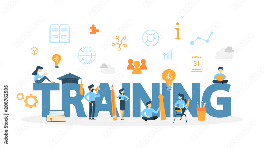 Training concept illustration. Stock Vector | Adobe Stock
