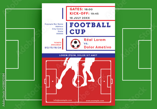 Football/Soccer-Themed Event Poster Layout. Buy this stock template and ...