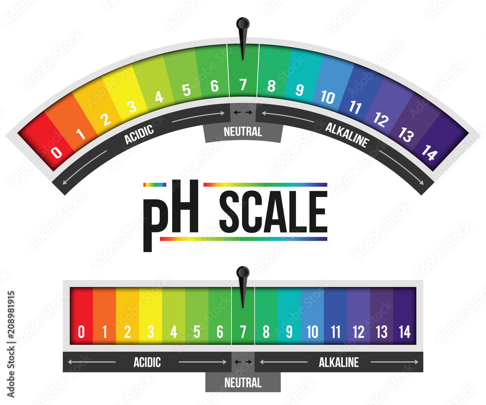 Creative vector illustration of pH scale value isolated on background ...
