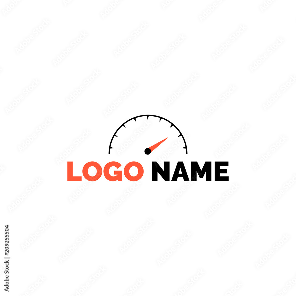 Logo speedometer vector Stock Vector | Adobe Stock