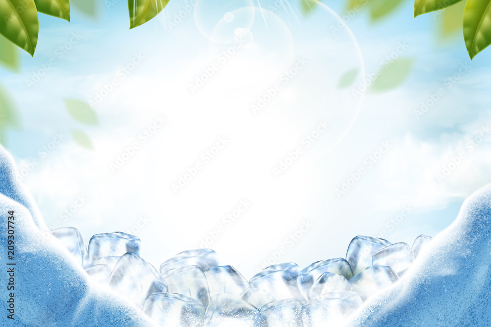 Cool ice background Stock Vector | Adobe Stock