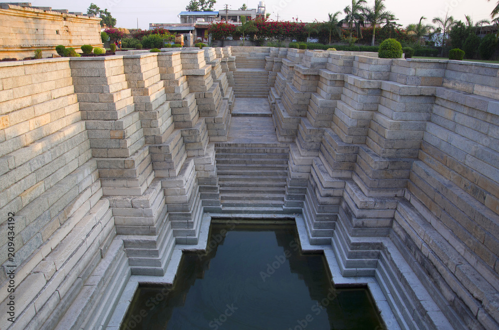 Stepped well at the Mahadeva Temple, was built circa 1112 CE by ...