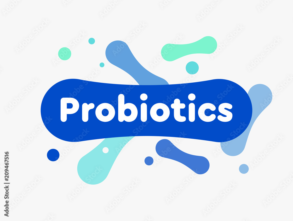 Probiotics Bacteria Vector Logo. Prebiotic, Lactobacillus Vector Icon ...