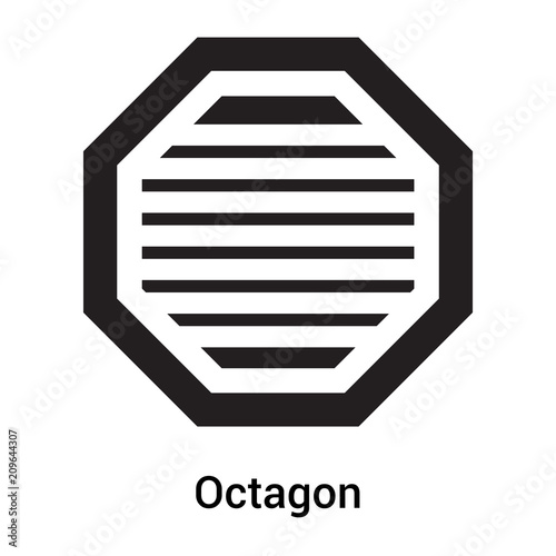 Octagon icon vector sign and symbol isolated on white background ...