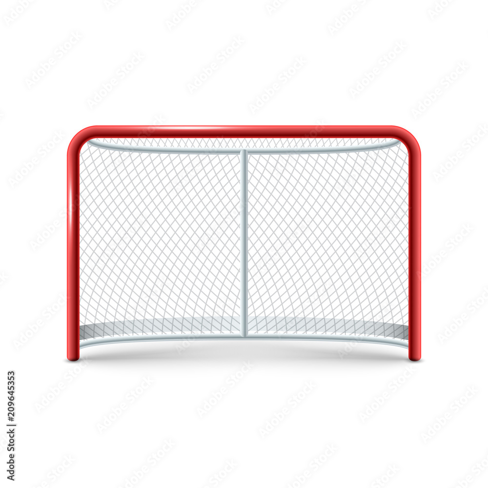 Realistic hockey gates icon on the white background. Vector eps 10 ...