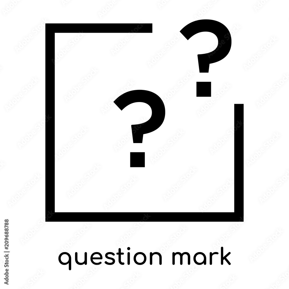 question mark icon vector sign and symbol isolated on white background ...