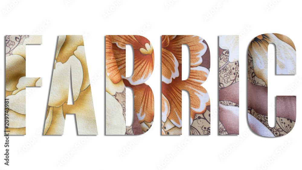 FABRIC word written fabric texture Stock Illustration | Adobe Stock