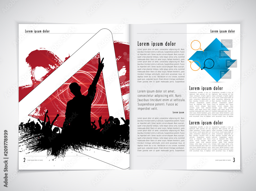 Music magazine, brochure layout easy to editable Stock Vector | Adobe Stock