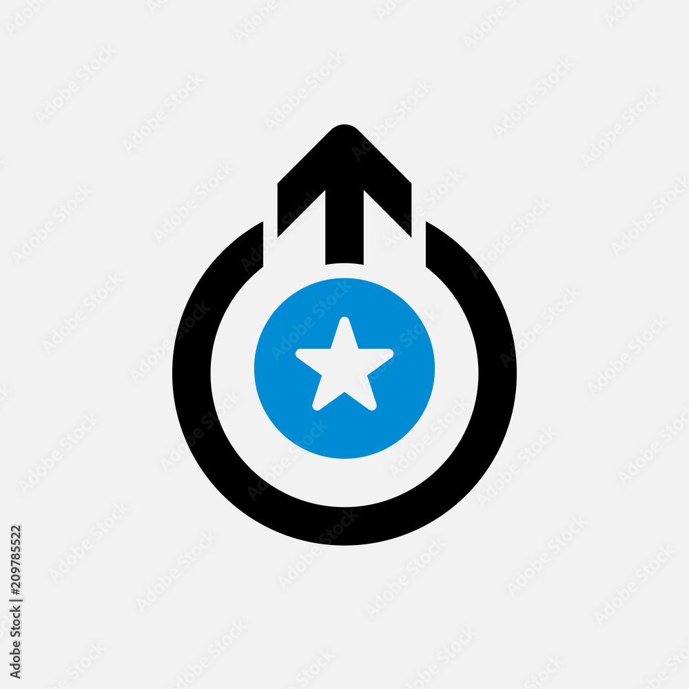 Logout icon, signs icon with star sign. Logout icon and best, favorite ...