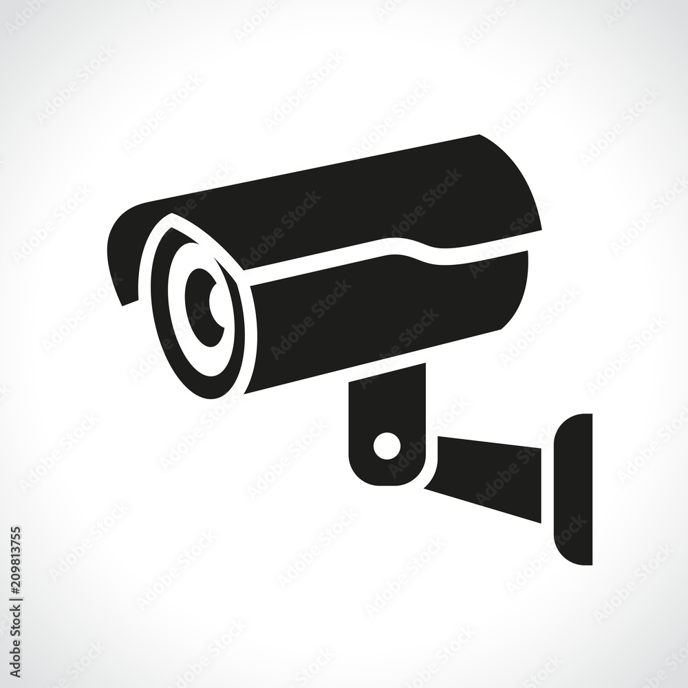 cctv camera on white background Stock Vector | Adobe Stock