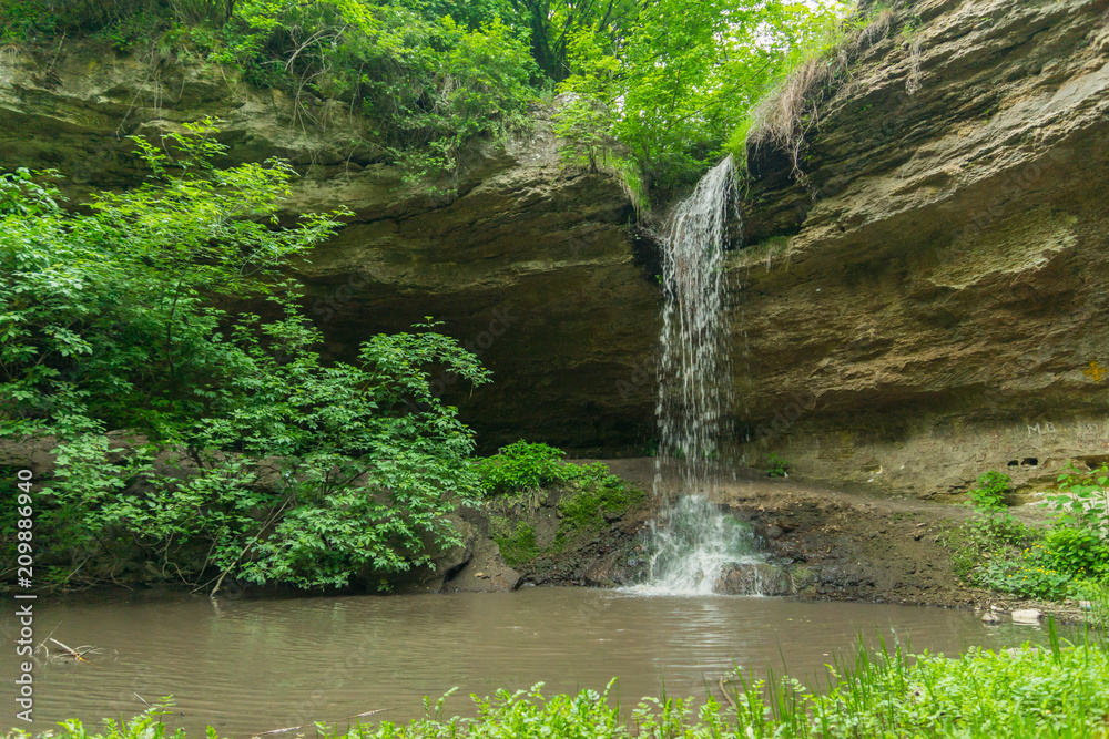 Famous Moldovan waterfalls in the Saharna, Rezina region, Republic of ...