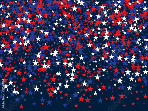 Patriotic 4th of July, Independence Day of America Stars Confetti ...