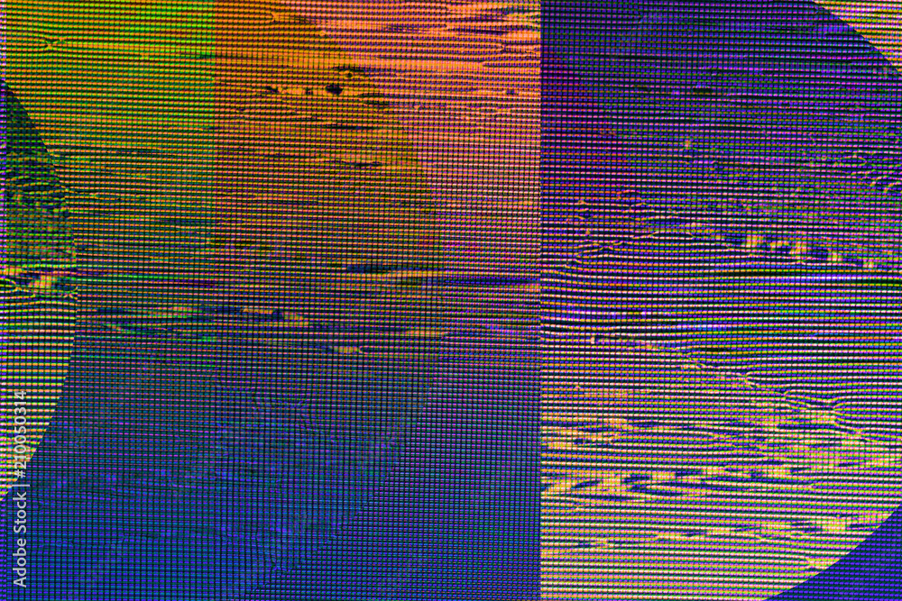 Glitch texture pixels neon color Stock Photo | Adobe Stock