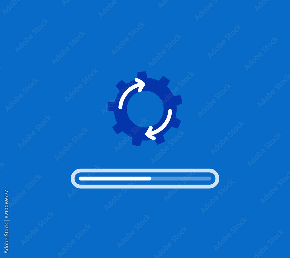 เวกเตอร์ Stock System software update and upgrade concept. Loading ...