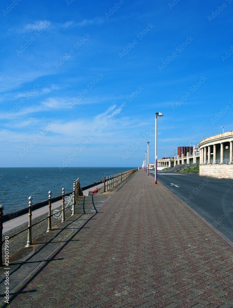 the long pedestrian walkway at the top of the north promenade in ...