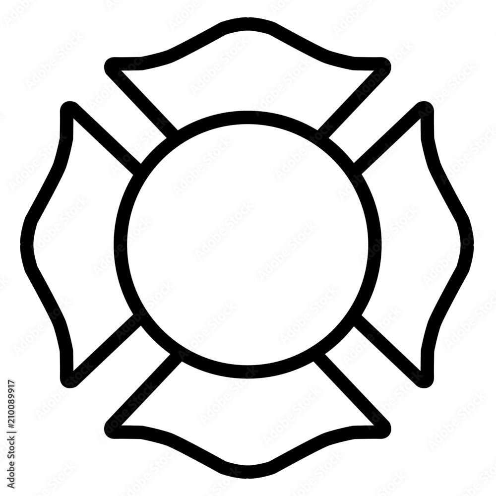 Firefighter White Emblem St Florian Symbol Stock Vector | Adobe Stock