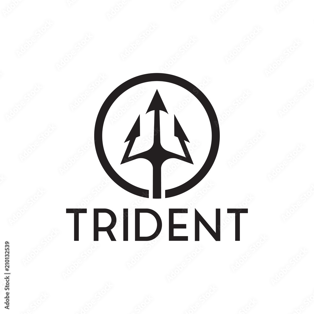 Trident logo inspiration Stock Vector | Adobe Stock