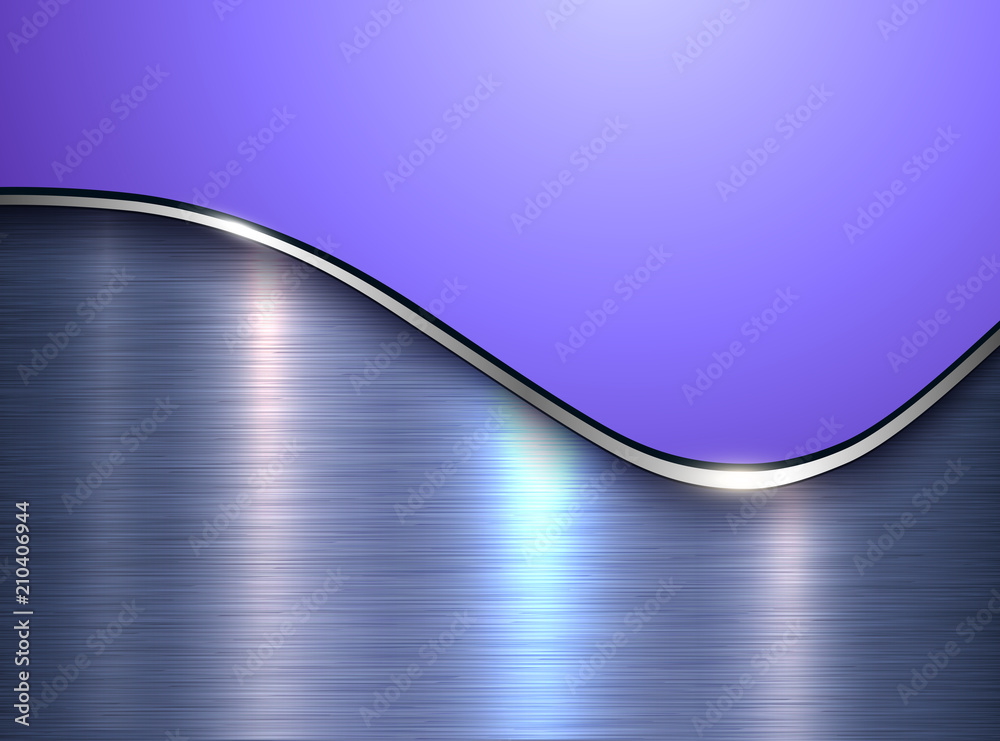 Purple metallic background, elegant with wave and brushed metal texture ...