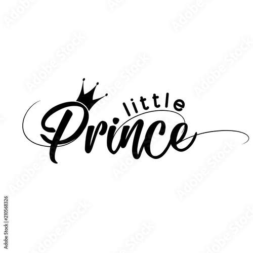 Fototapeta Little Prince - Vector illustration of Little Prince, text ...