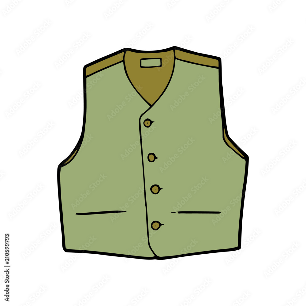 Vest cartoon illustration isolated on white background for children ...