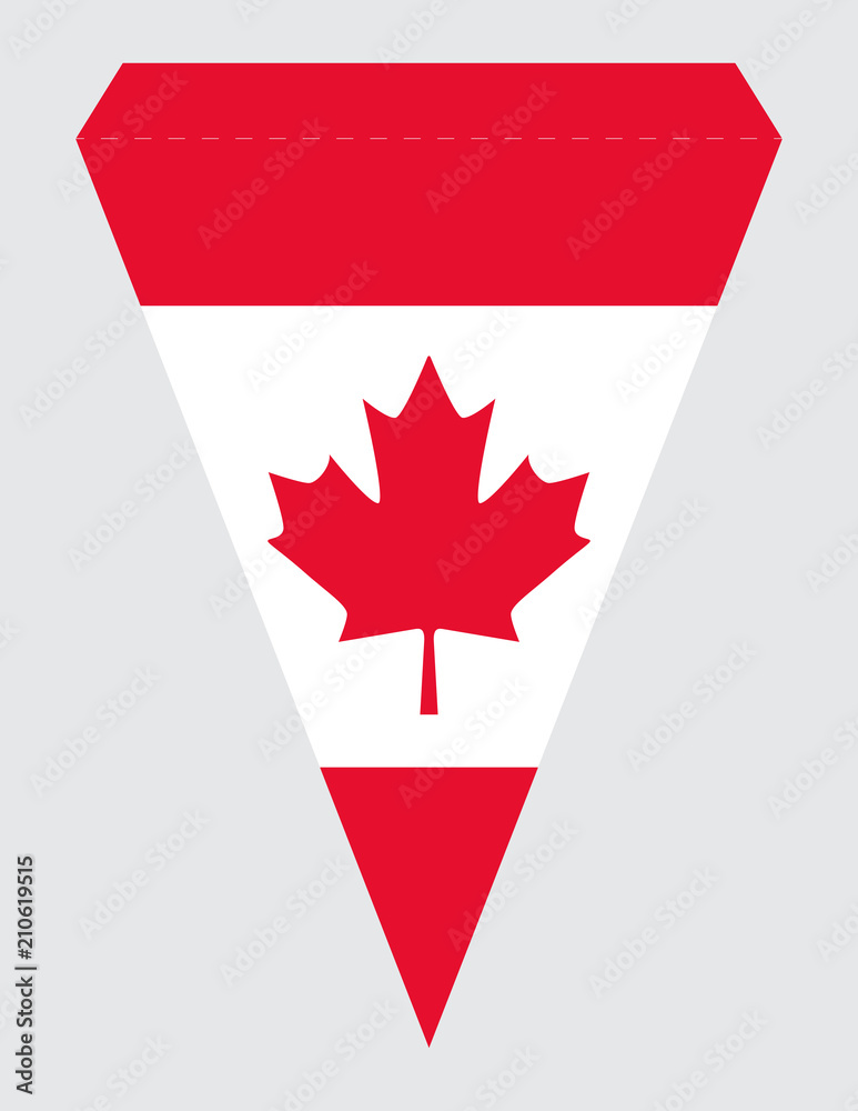 Vector de Stock Printable Canada Day Party Banner Triangular Pennant ...