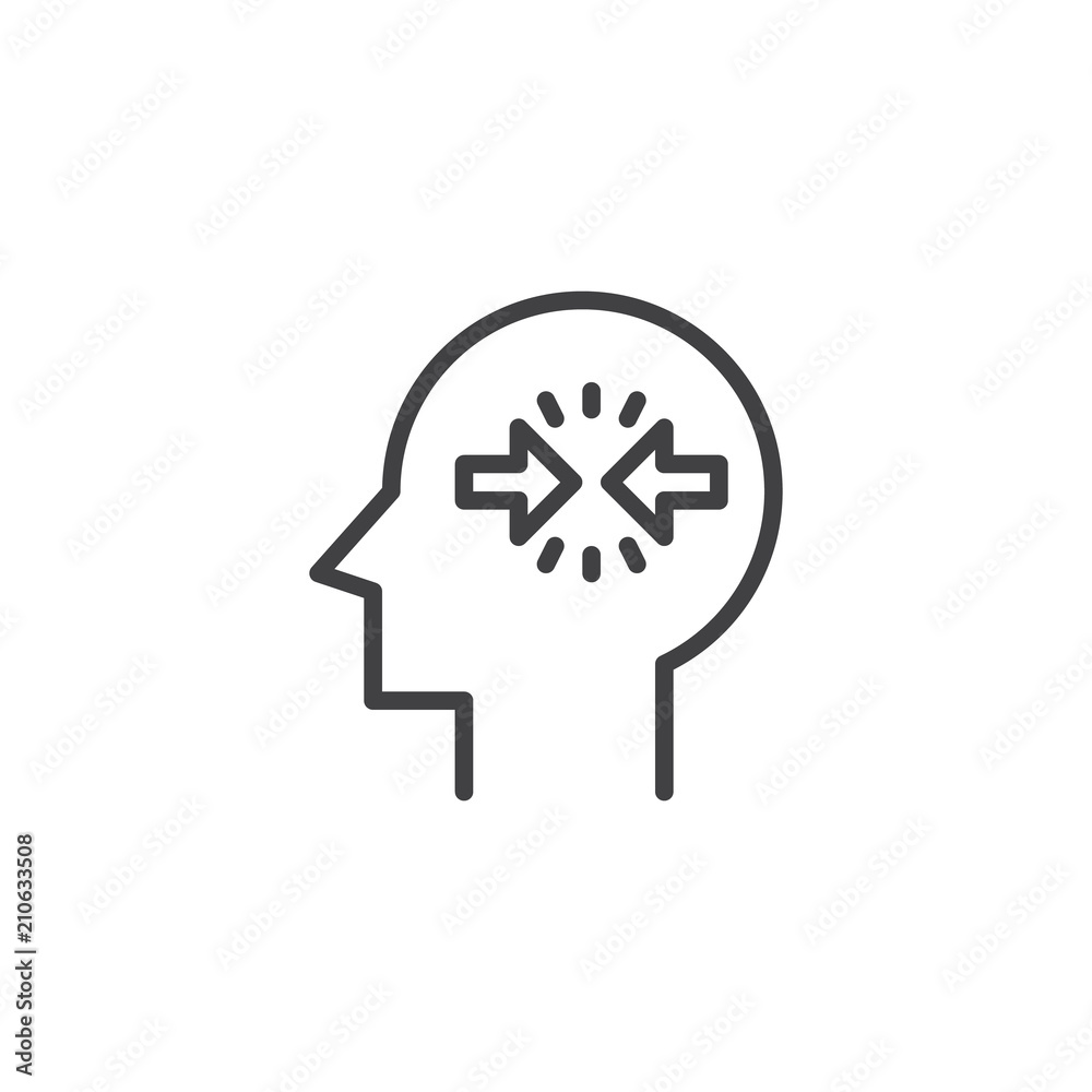 Conflict Resolution outline icon. linear style sign for mobile concept ...