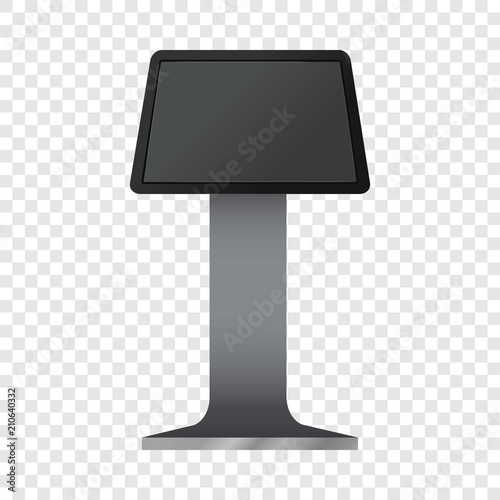 Digital touchscreen terminal mockup. Realistic illustration of digital ...