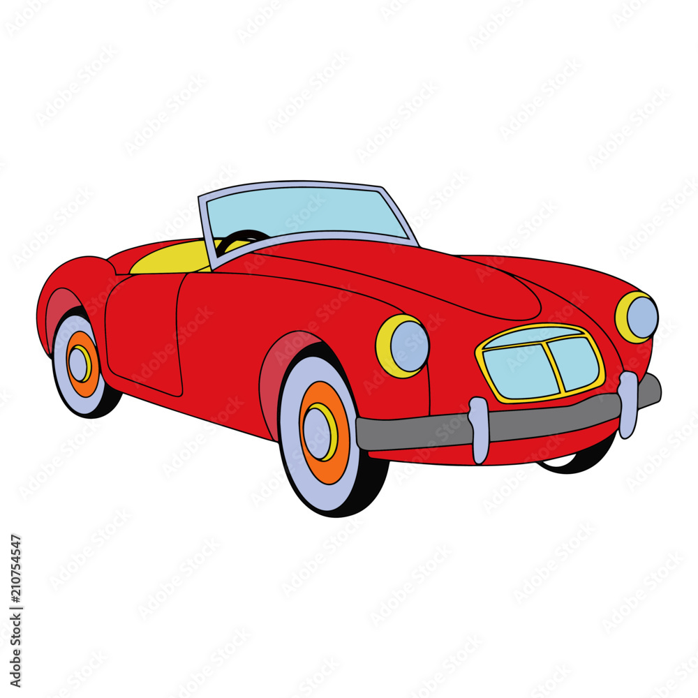Car cartoon illustration isolated on white background for children ...