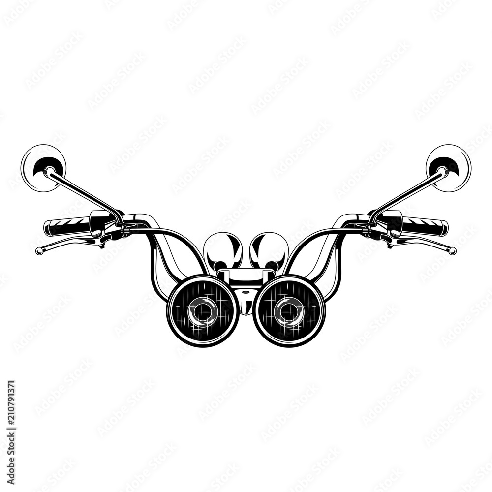 motorcycle steering wheel Stock Vector | Adobe Stock