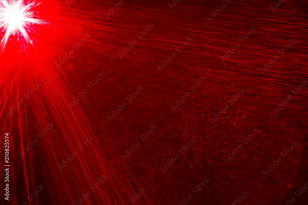 Camera lens flare by laser light create effect depending of iris shapes ...