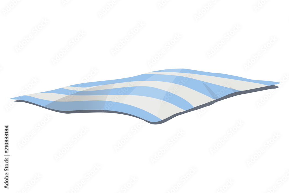 Cartoon beach litter on a white background. Illustration of a lying ...
