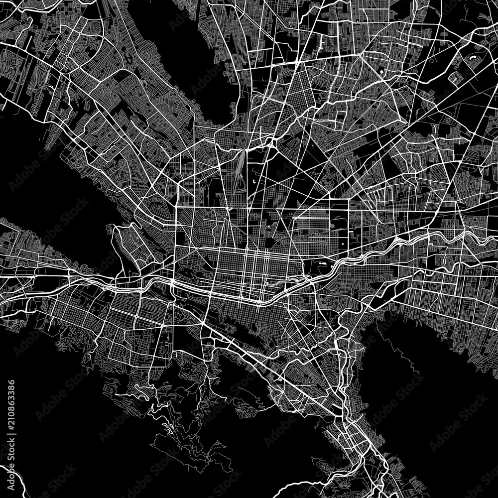 Area map of Monterrey, Mexico Stock Vector | Adobe Stock