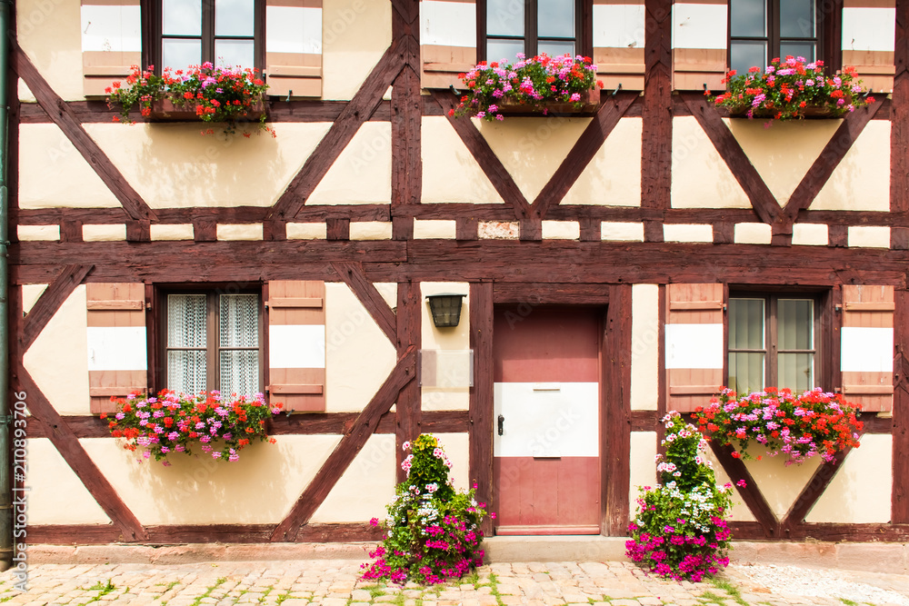 Beatuful wondows and doors architecture of Nuremberg buildings in ...