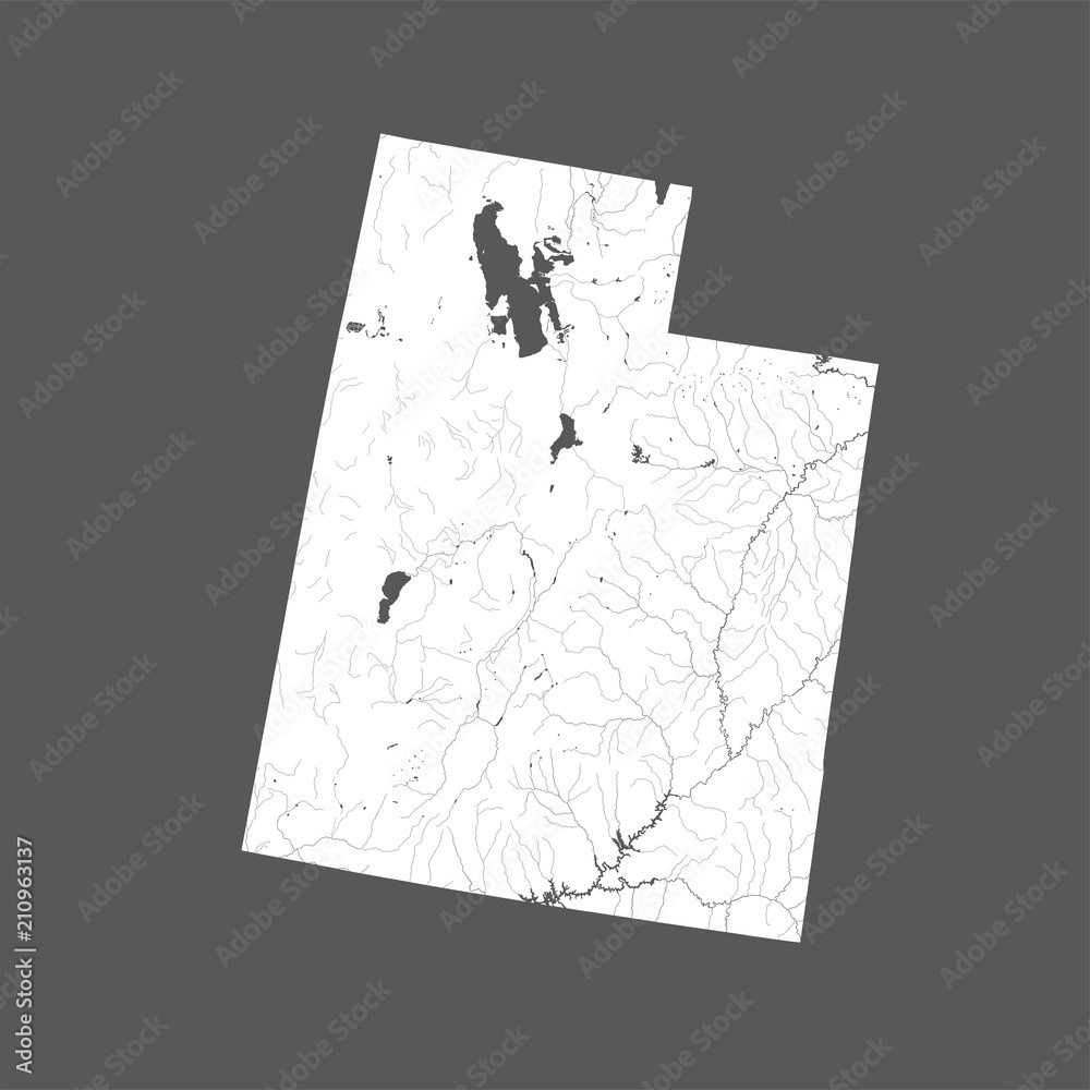 U.S. states - map of Utah. Please look at my other images of ...