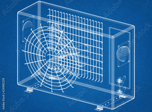 Air Conditioner Blueprint - Air Conditioner Architect Blueprint ...