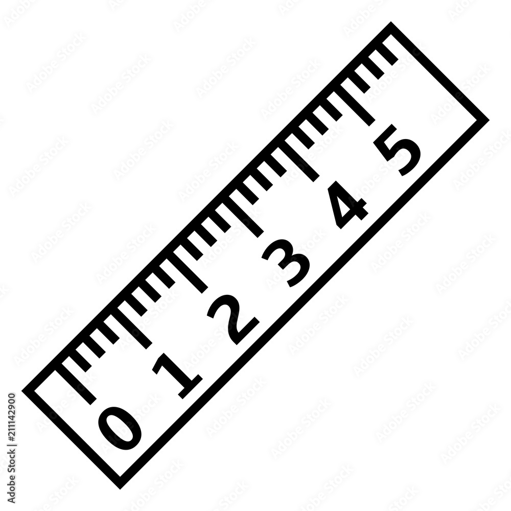 Vector Outline Icon - Ruler with Scale and Figures Stock Vector | Adobe ... Vector Outline Icon - Ruler with Scale and Figures Stock Vector | Adobe ...