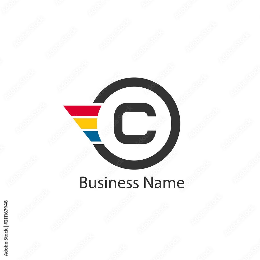 Letter C Logo Template Design Stock Vector | Adobe Stock