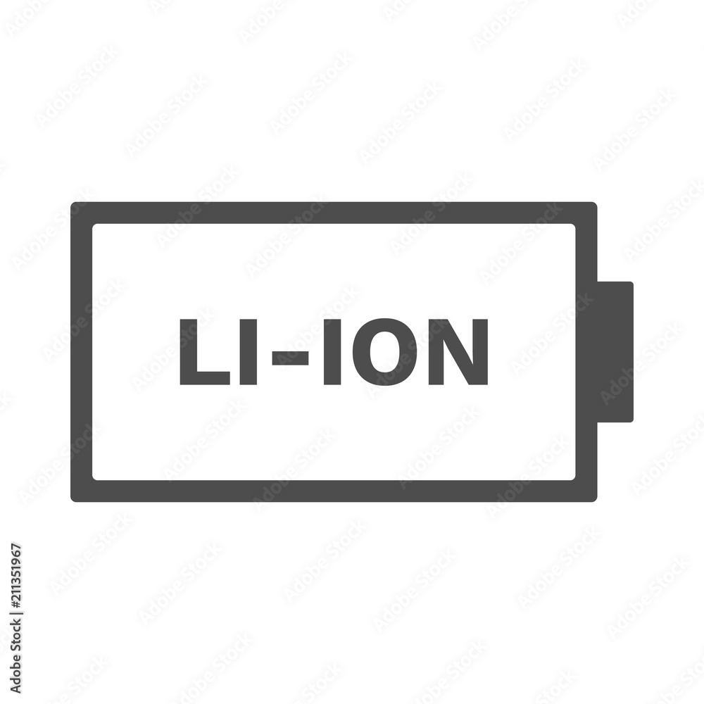 Lithium-ion battery icon. Li-ion symbol. Vector. Stock Vector | Adobe Stock