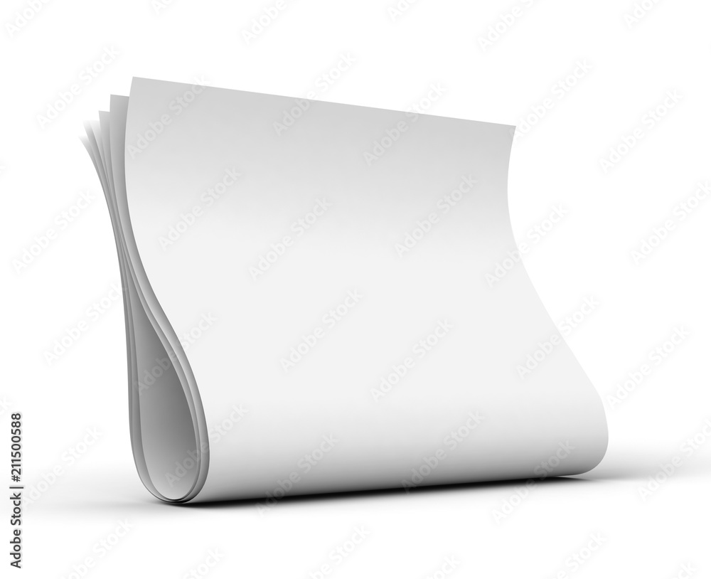 blank newspaper concept 3d illustration Stock Illustration | Adobe Stock