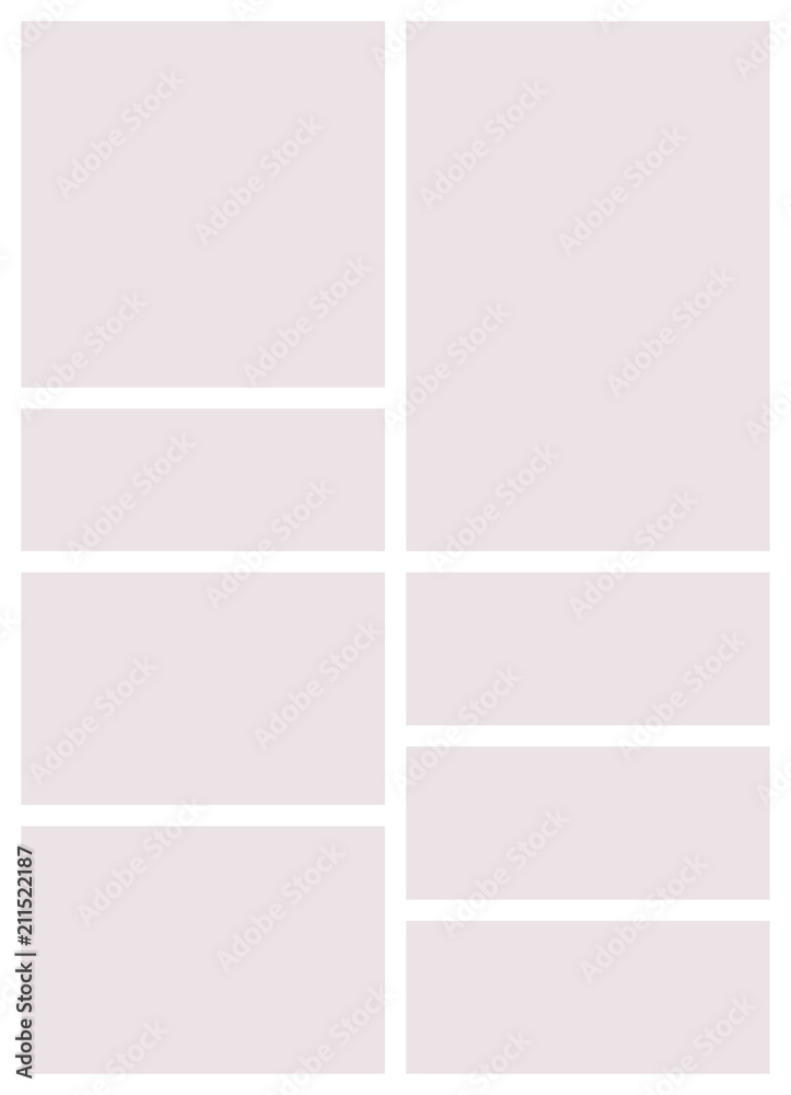 Templates collage frames for photo or illustration. Montage photo frame ...