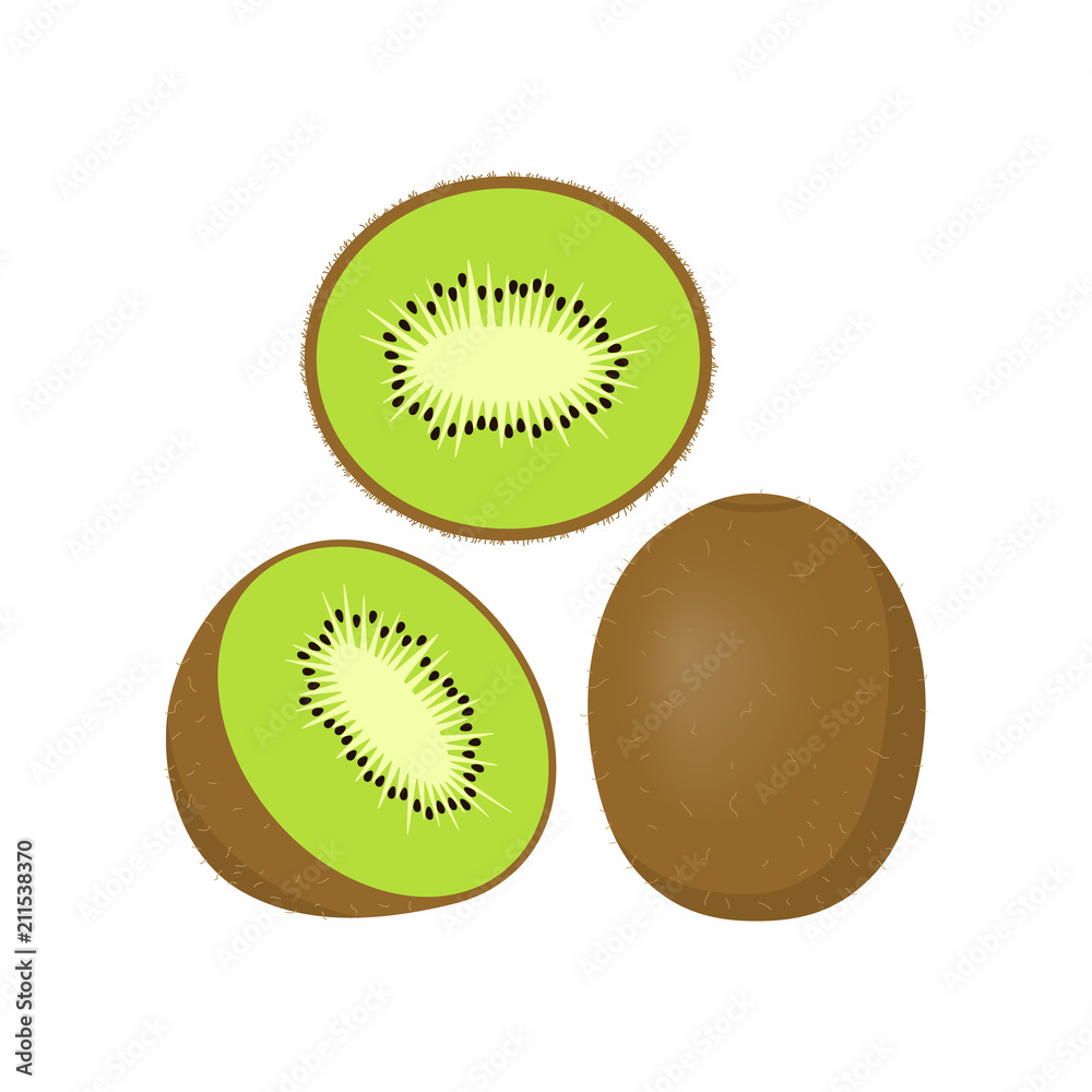 Kiwi icon, Sliced kiwi icon clip art. Clipart cartoon half of a kiwi ...