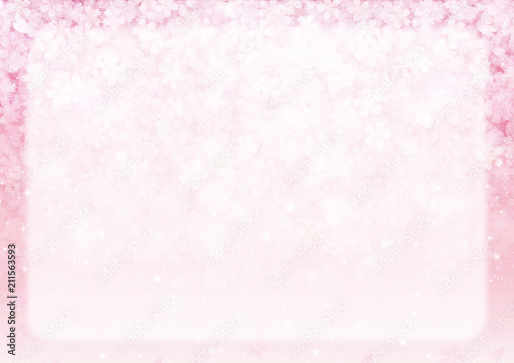 Pink cherry blossom flower gradient paper background for faded border ...